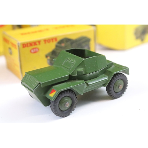 15 Boxed Dinky military diecast models to include 697 25-Pounder Field ...