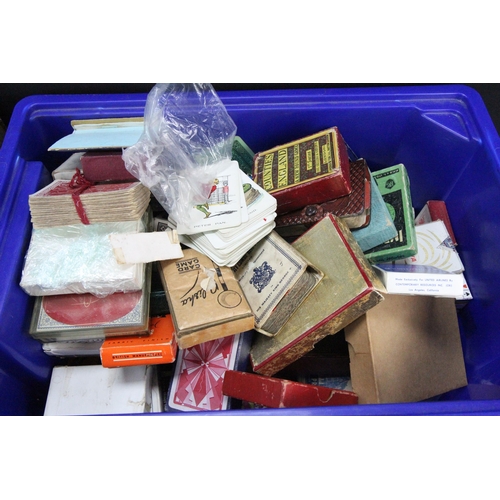 Large collection of circa Mid 20th C onwards playing cards and card ...