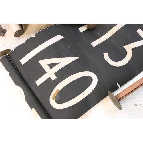 Vintage bus trolleybus destination blind numbers, x 5 together with a ...