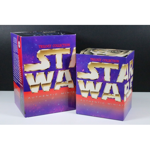 Star Wars - Two Riddell Star Wars Trilogy Collection Miniature Helmets ...