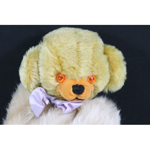 Merrythought Cheeky Bear Muff with red strap, with Merrythought label ...