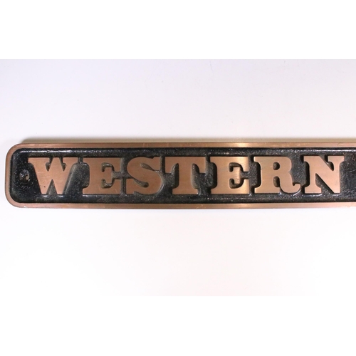 Railwayana - Bronze and black painted Industrial locomotive 'Western ...