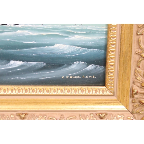 C J Guise, a pair: the cutter 'Enigma' and the clipper 'Ariel', each ...