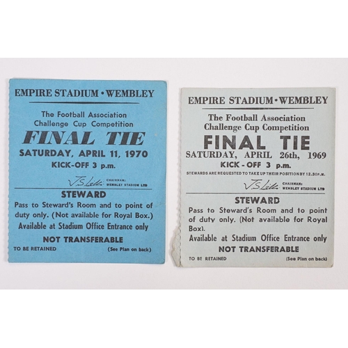 Football Memorabilia - 15 1950s / 1960s FA Cup Final Steward match ...