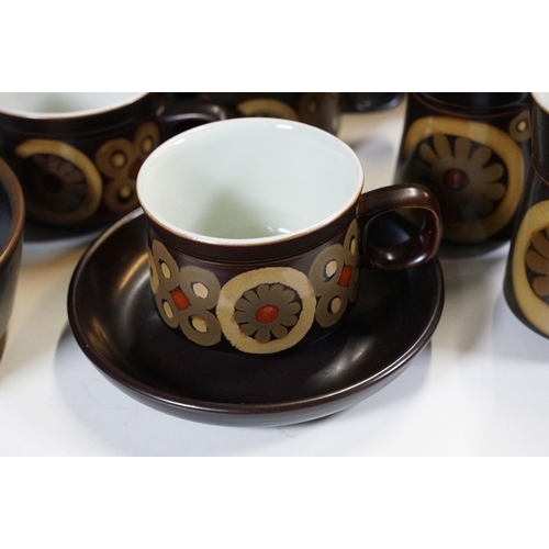 Quantity of mid 20th century Denby Arabesque pattern stoneware plates ...