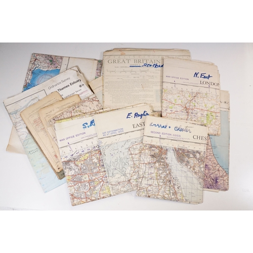 A small collection of military ordnance survey maps together with some ...