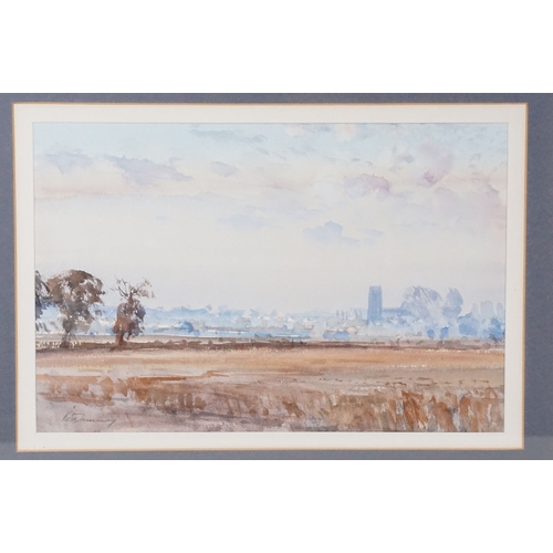 Keith Money (New Zealander/British, b.1935), 'Stubble smoke sky ...