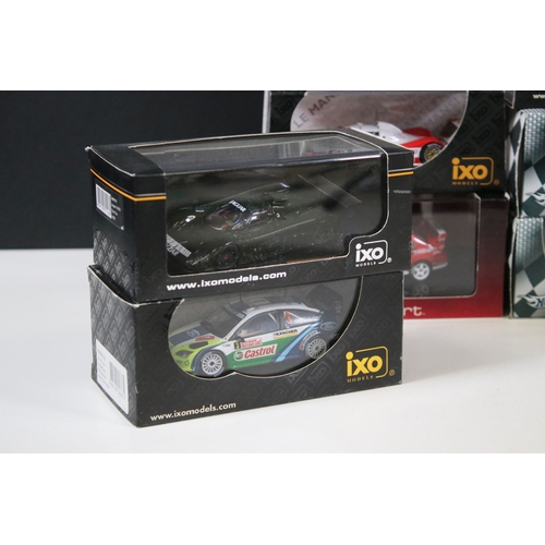 Nine boxed / cased racing diecast models to include 4 x Ixo Models ...