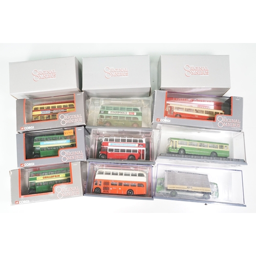 48 Boxed / cased Corgi Original Omnibus diecast model buses to include ...