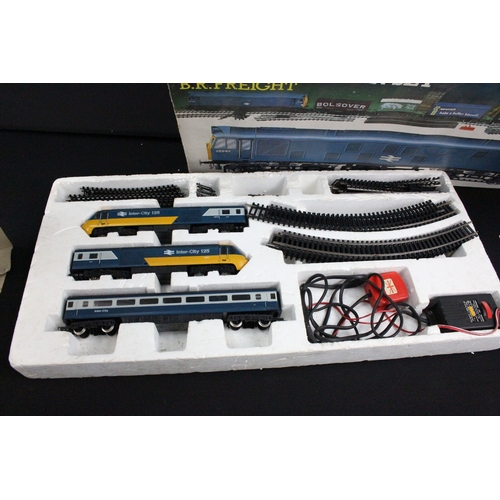 Five boxed Hornby OO gauge train sets to include R785 BR Freight Set ...