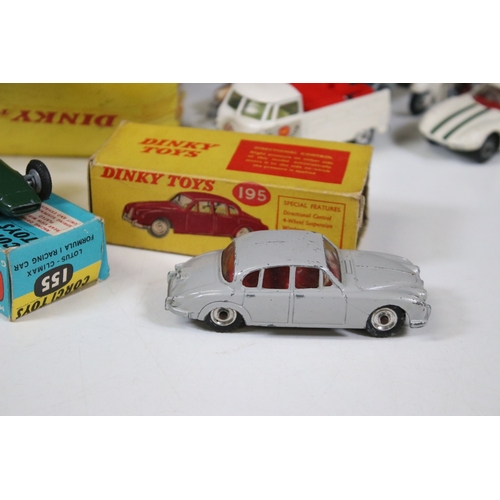 10 Mid 20th C diecast models to include 2 x boxed Corgi racing cars ...