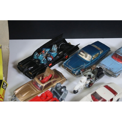 10 Mid 20th C diecast models to include 2 x boxed Corgi racing cars ...