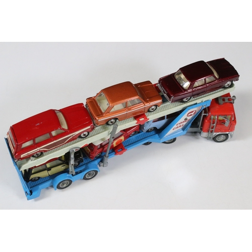 Boxed Corgi Gift Set 41 Corgi Car Transporter And 6 Cars (Modelled On Carrimore Mark IV) With Automa