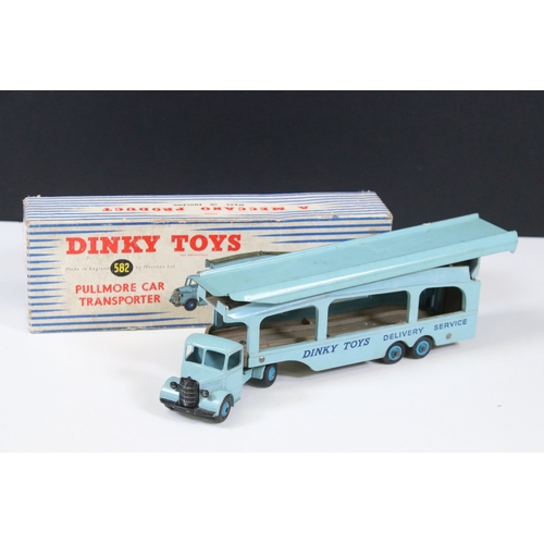 Boxed Dinky 582 Pullmore Car Transporter diecast model in pale blue ...