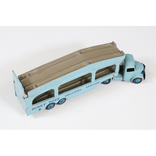 Boxed Dinky 582 Pullmore Car Transporter diecast model in pale blue ...