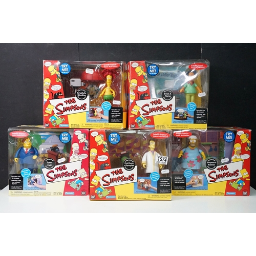 The Simpsons - Five boxed Playmates World of Springfield WOS ...
