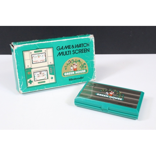 Retro Gaming - Boxed Nintendo Game & Watch Multi Screen Green House GH ...