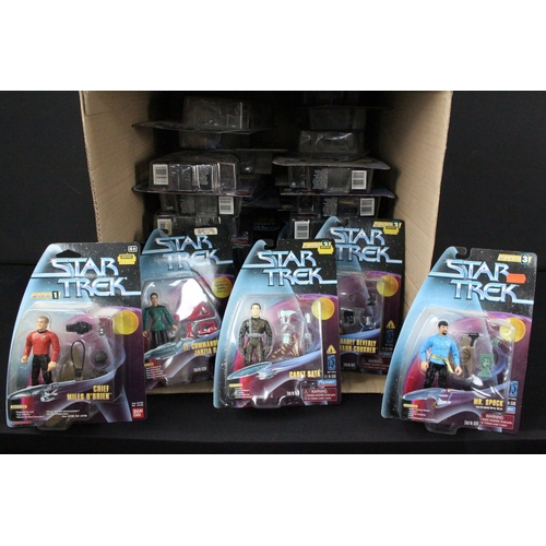 38 Carded Playmates Star Trek figures featuring 10 x Series 1, 9 x ...