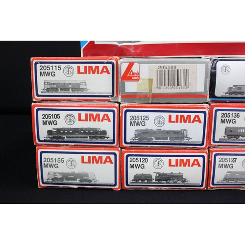 13 Boxed Lima OO gauge locomotives to include 205136 MWG W51334 ...