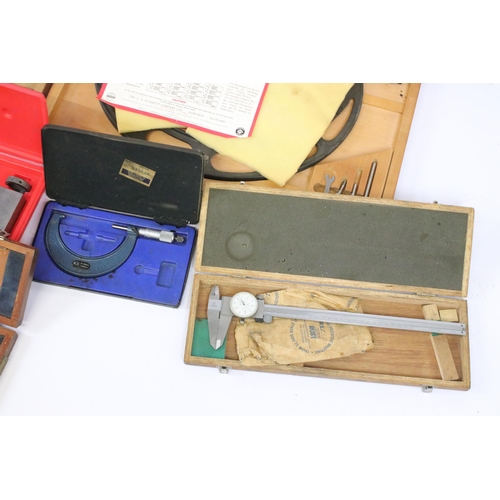 Collection of 20th century vintage engineering items to include gauge ...