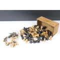 Chess set of small proportions (complete) and a large quantity of chess ...