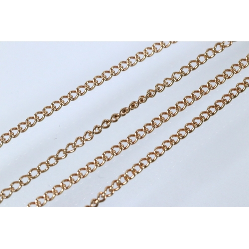 Collection of 9ct gold chains to include a fine curb link chain (marked ...