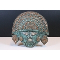 Peruvian copper embossed and white metal (tests as silver) wall plaque ...