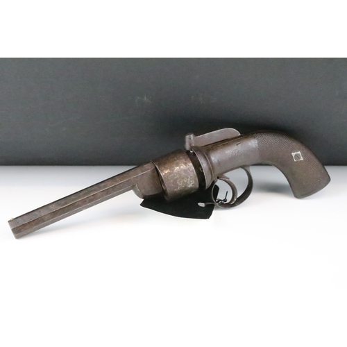 An 1845 English transitional percussion bar hammer revolver by Charles ...