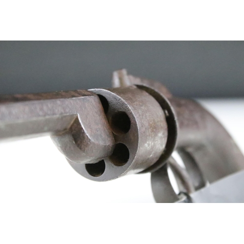 An 1845 English transitional percussion bar hammer revolver by Charles ...