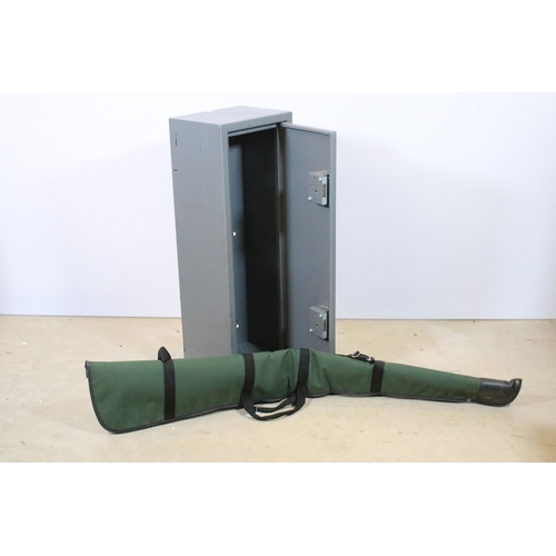 Free standing metal gun case / cabinet with rifle carrying bag ...