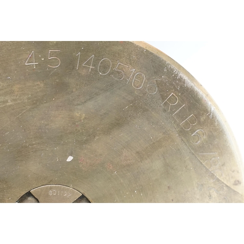 Pair of 4.5 Pound Spent artillery shells, measures 69.5cm tall