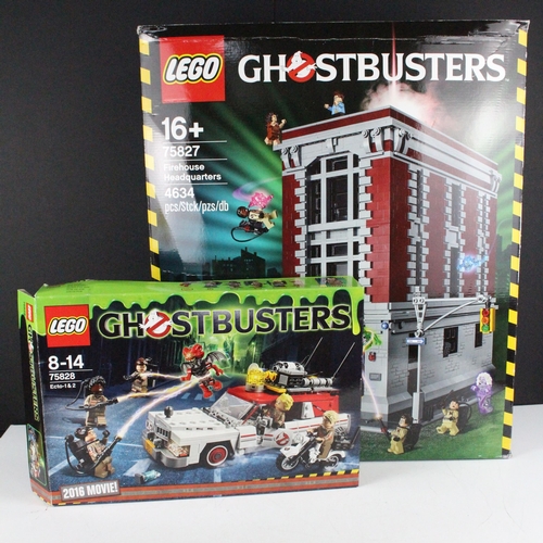 Lego - Two boxed Lego Ghostbusters sets featuring 75827 Firehouse ...