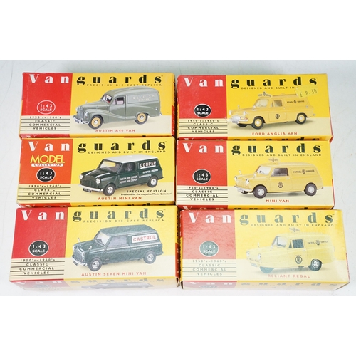 36 Boxed / cased Vanguards diecast models to include VA6003, VA4005 ...