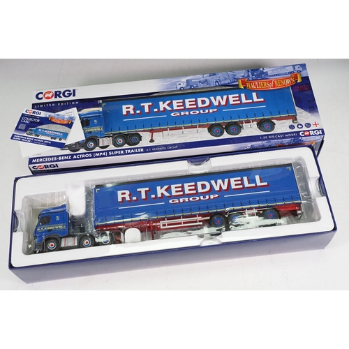 Seven boxed 1/50 Corgi diecast models to include 4 x Hauliers of Renown ...