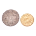 A British Queen Victoria 1889 gold full sovereign coin together with a ...