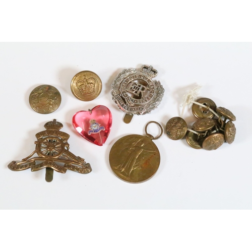 A small group of military collectables to include full size Victory ...