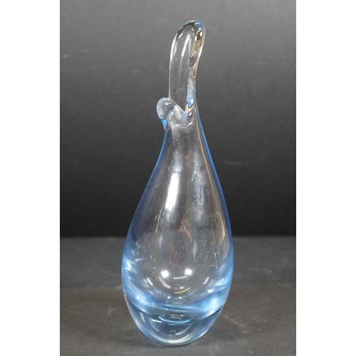 Group of five Holmegaard glass vases in various shape forms and sizes ...
