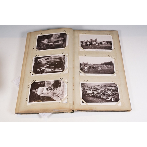 A large collection of mainly early 20th century postcards to include real photo, printed and silk ex