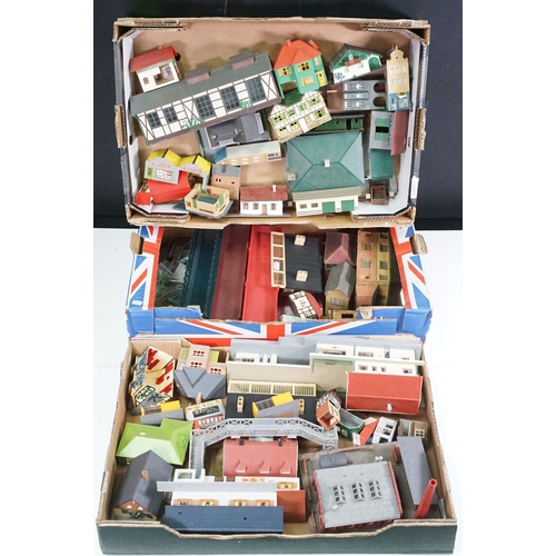 Collection of OO / HO gauge plastic trackside models (three boxes)