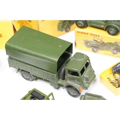 Collection of Dinky military diecast models and metal figures to ...