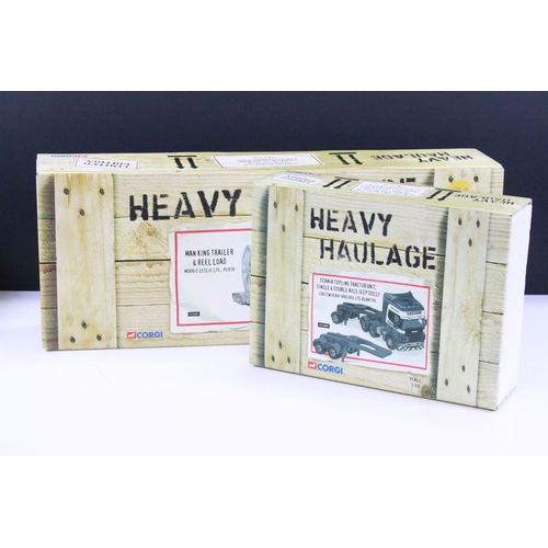 Two boxed Corgi Heavy Haulage 1/50 diecast models to include CC12007 ...
