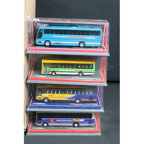 35 Boxed / cased Corgi Original Omnibus diecast model buses to include ...