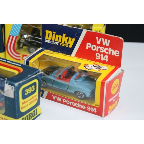 11 Boxed Dinky and Corgi diecast models to include Dinky 208 VW Porsche ...