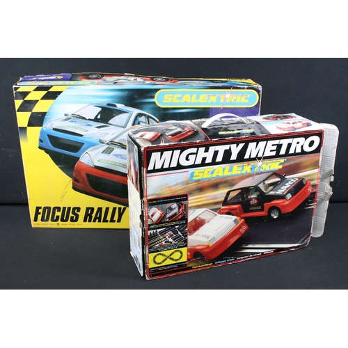 Two boxed Scalextric sets to include Scalextric Sport Focus Rally and ...