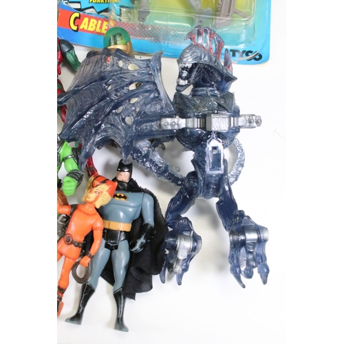 10 1990s action figures with open cards to include 3 x Tyco X Men ...