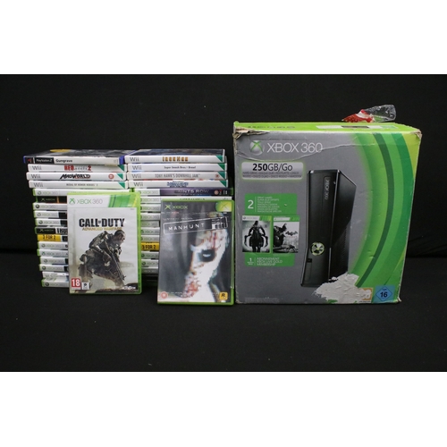 Gaming - Boxed Xbox 360 games console with controller and power supply ...