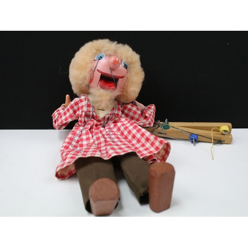 Two Pelham Puppets to include Fairy Angel and Farmer, strings tangled ...