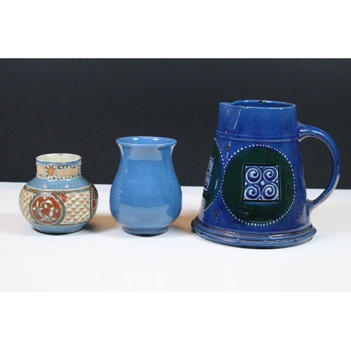Brannam blue glaze toothbrush mug for Arts & Crafts Liberty wash set ...