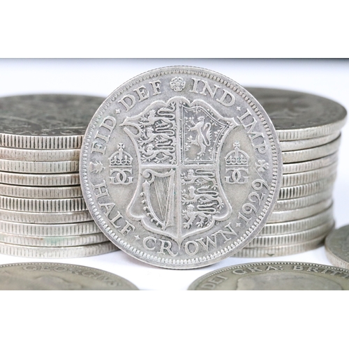 A large collection of United Kingdom pre decimal silver half crown ...