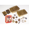 Two WWI Princess Mary Gift fund brass tin boxes- Christmas 1914 ...